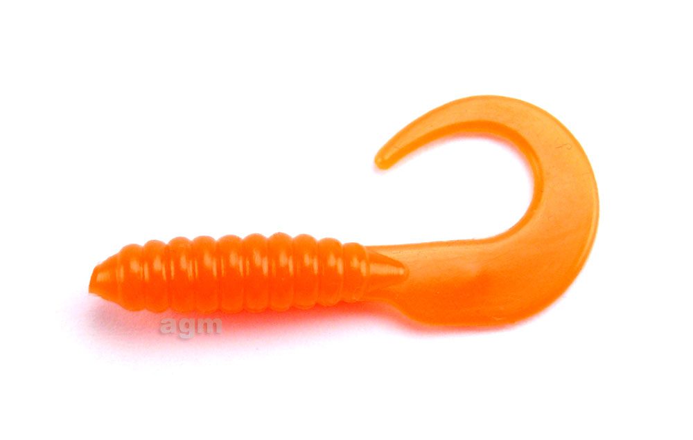 AGM 2in Curly Grub Orange 20pcs