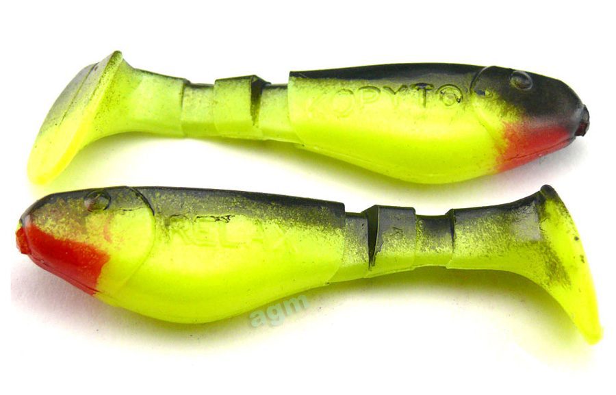 Relax 2 Kopyto Shad - Silk Chartreuse/Black Back (3pcs)