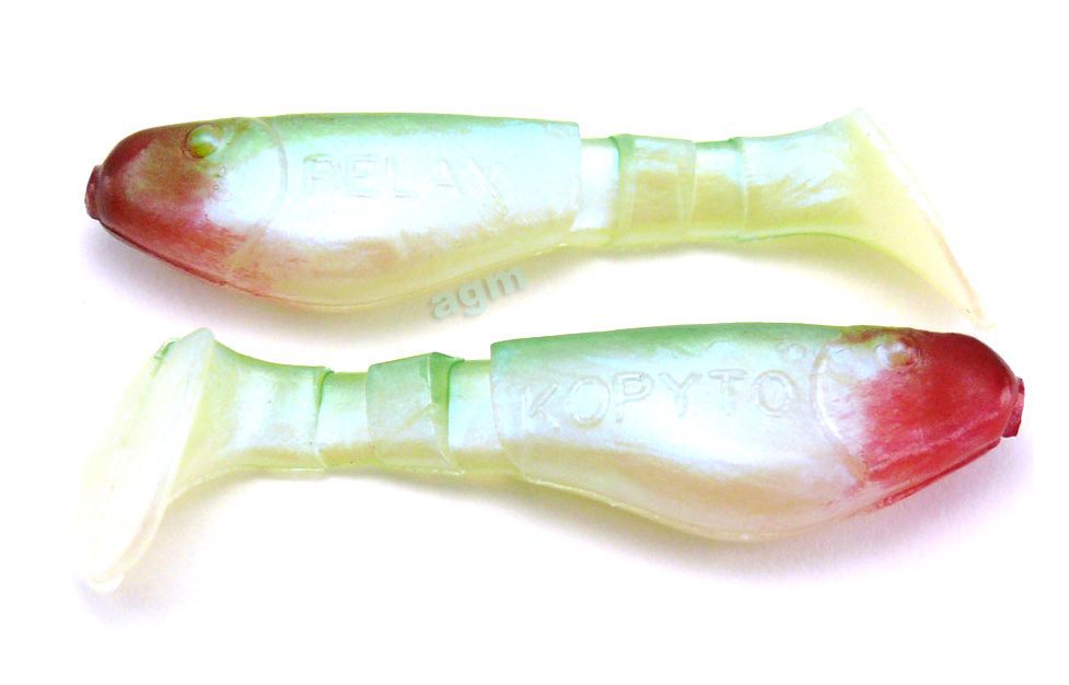 Relax 2" Kopyto Shad - Blue Pearl/Green Back (3pcs) - AGM Lure Fishing