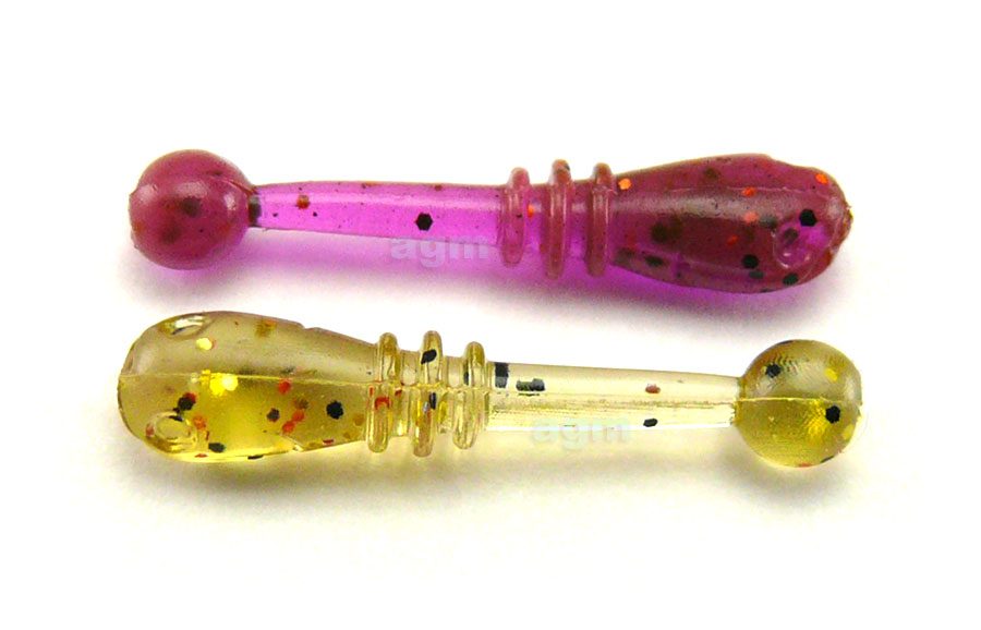 Crazy Fish 0.8" Whitebait - 12 Ultraviolet & 30 Sand (20pcs) - AGM Lure ...