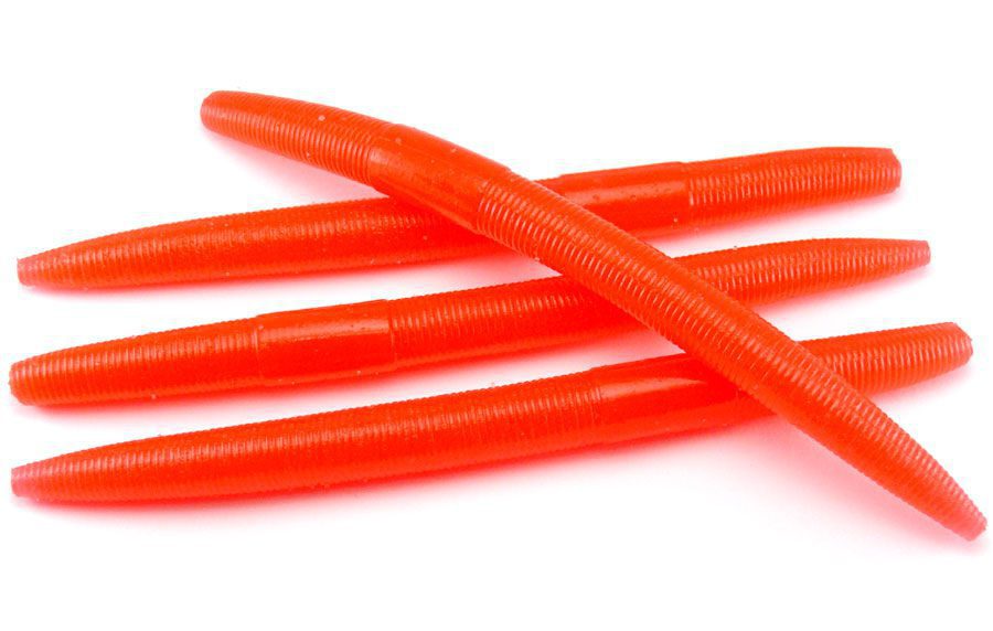 AGM 5in Stick Worm Flo Red 8pcs
