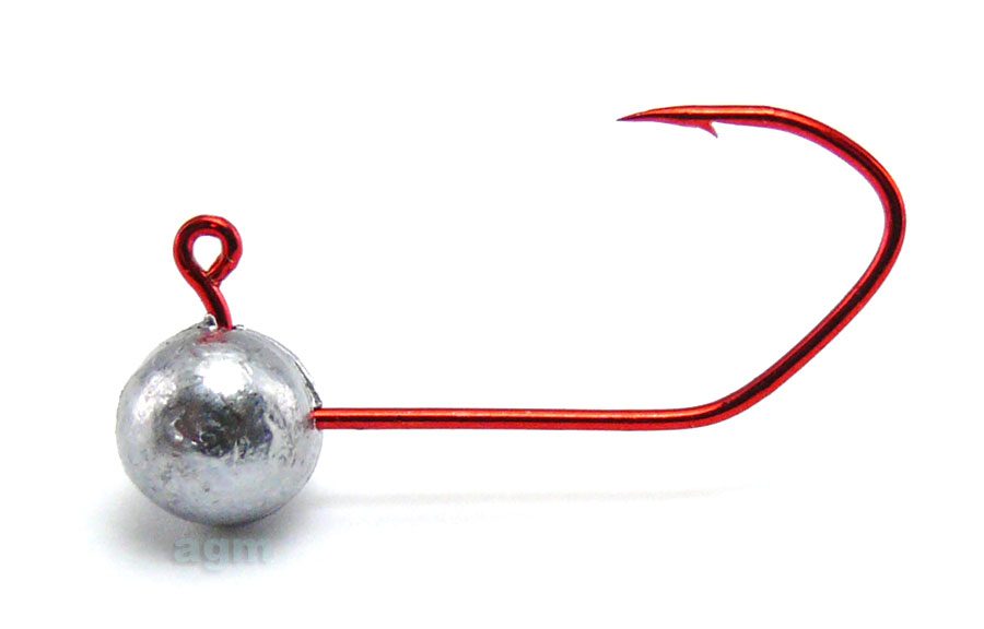 AGM Finesse Sickle Jig Head 2g - Size 4 RED (5pcs)