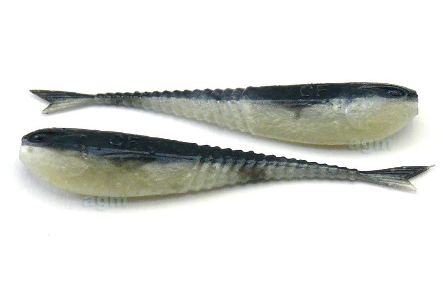 Crazy Fish 2" Floating Glider - 17D Black Fish (10pcs) - AGM Lure Fishing