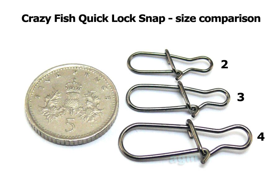 Crazy Fish Quick Lock Snap - Size #4 (8pcs)
