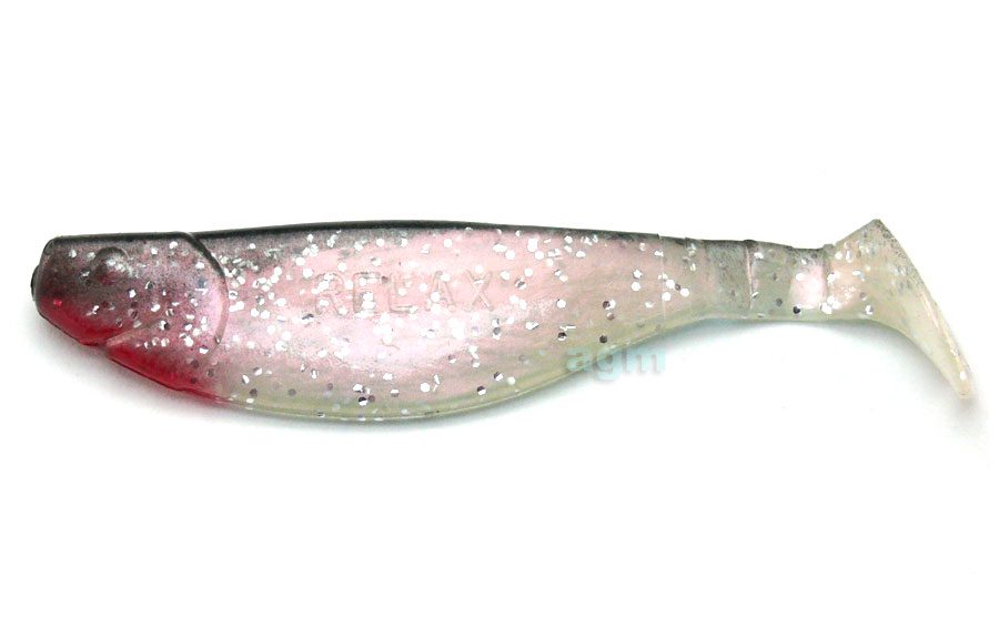Relax 4" Kopyto Shad - Pearl/Silver/Black Back - AGM Lure Fishing