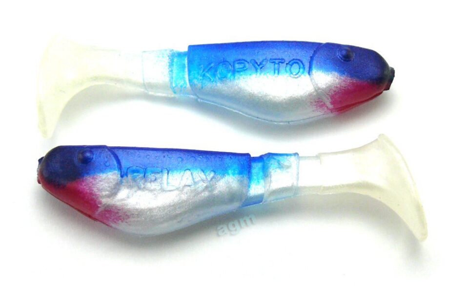 Relax 2" Kopyto Shad - Pearl/Blue Back (3pcs)