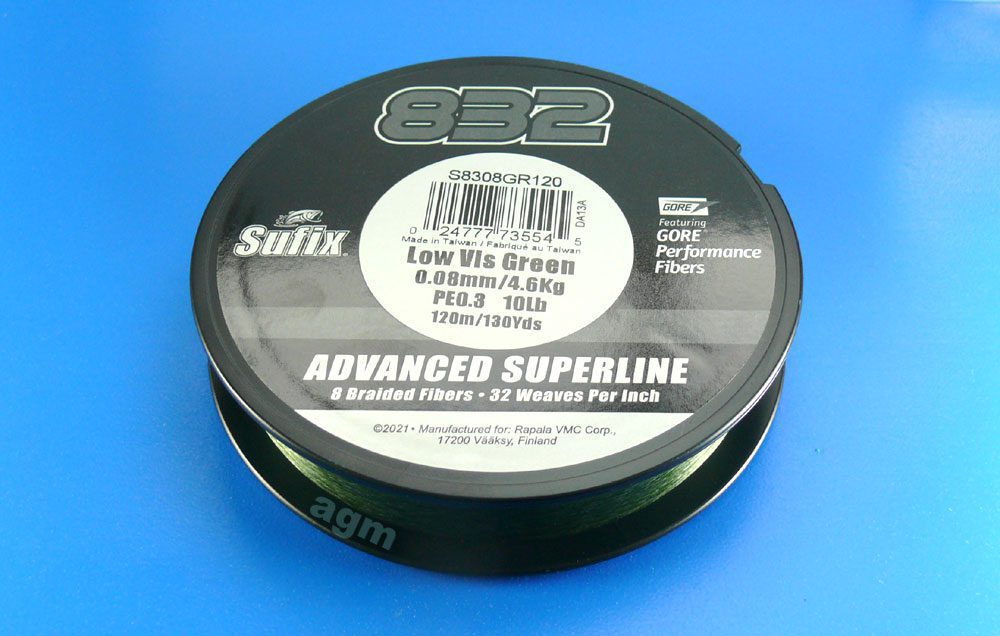 Sufix 832 Braid 4.6kg/10lb 120m Low Vis Green