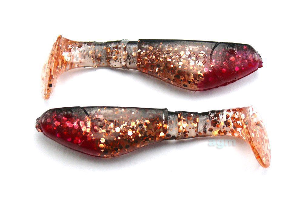 Relax 2" Kopyto Shad - Clear/Copper/Black Back (3pcs)
